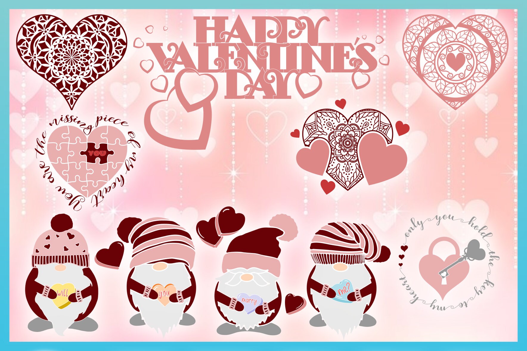 The Colossal Valentines Day Bundle SVG Files for Cricut | Etsy