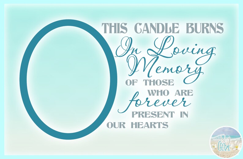 This Candle Burns in Loving Memory Forever in Our Hearts Memorial Quote ...