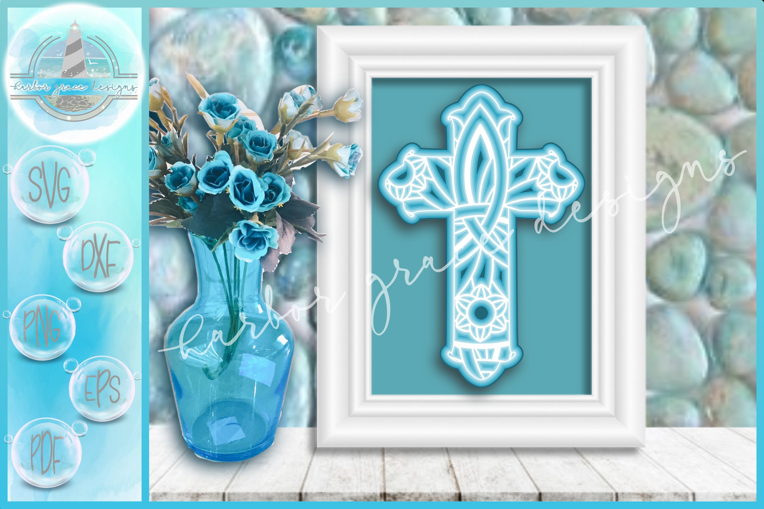 3D Cross Mandala SVG | Christian Religious Layered SVG Files for Cricut ...
