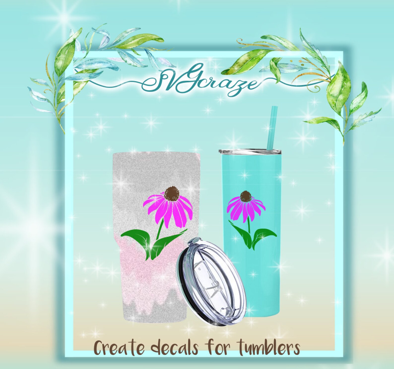 Cone Flower SVG Files for Cricut Silhouette Dxf Eps Pdf Png - Etsy