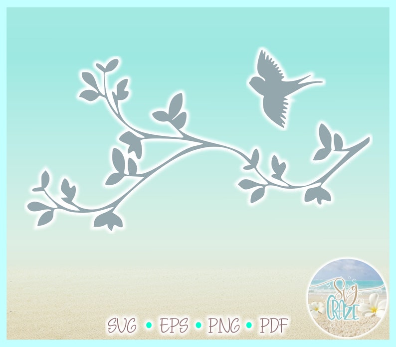 Bird Flying Tree Branch SVG Files for Cricut Silhouette - Dxf Eps Pdf ...