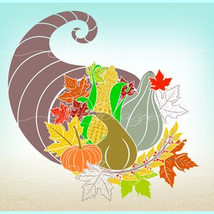 Thanksgiving Cornucopia SVG Files for Cricut Silhouette - Dxf Eps Pdf ...
