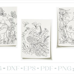Wildflowers and Animals Printable Coloring Pages, Coloring Book for ...