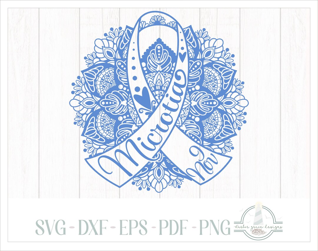 CUSTOM Microtia Mandala SVG Dxf Eps Pdf PNG Files for Cricut Silhouette ...