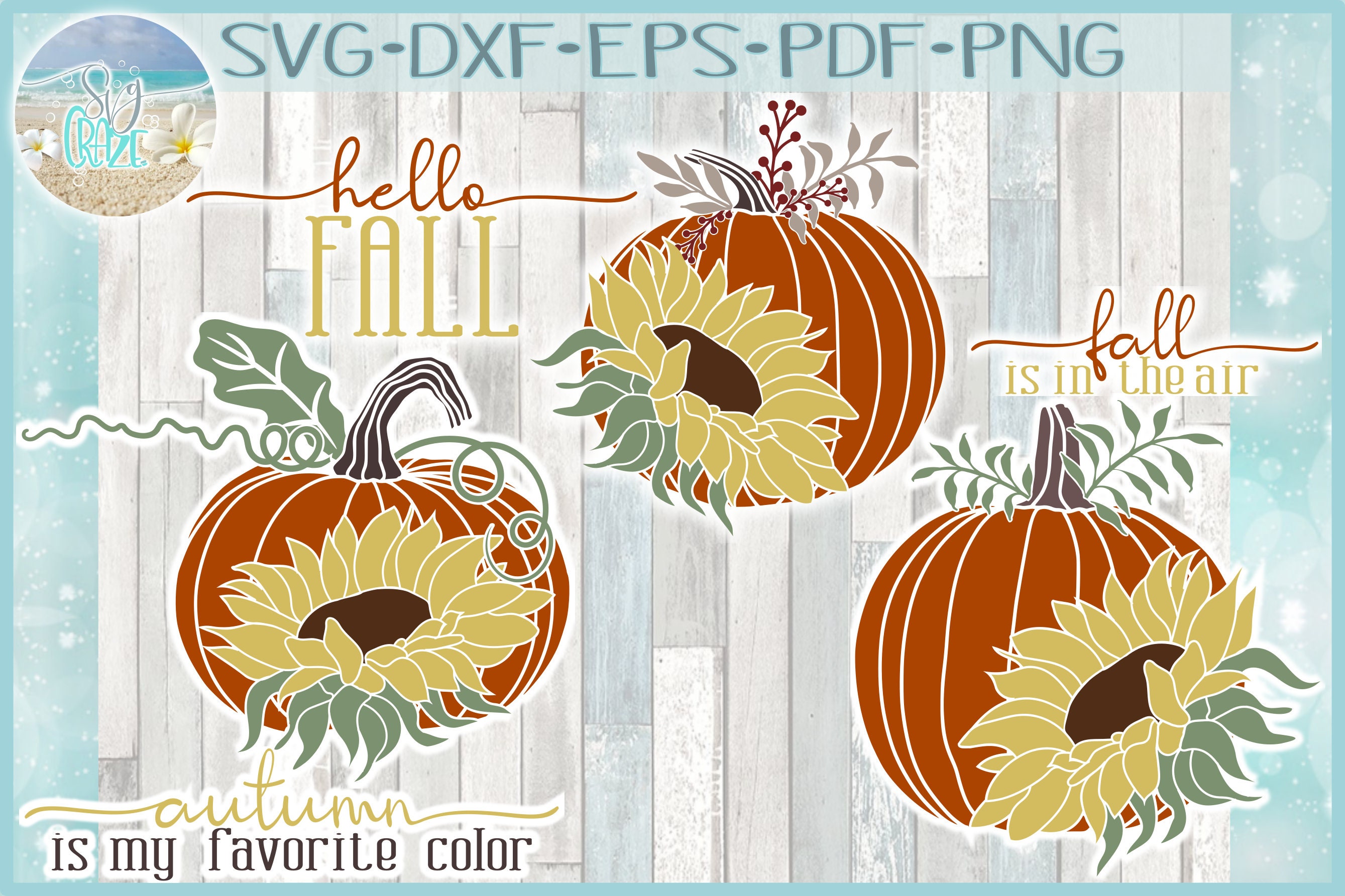 Autumn Fall Quotes With Pumpkins and Sunflowers Mini Bundle - Etsy