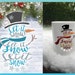 Let It Snow Word Snowman Christmas Winter Holiday SVG Files for Cricut ...