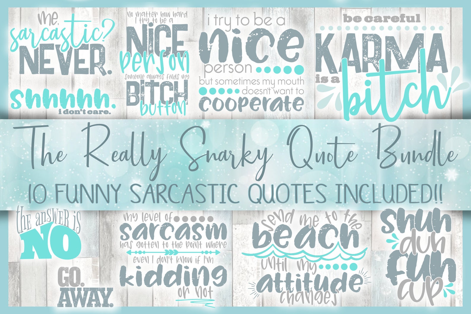 The Really Snarky Quote Bundle SVG Files for Cricut Silhouette | Etsy