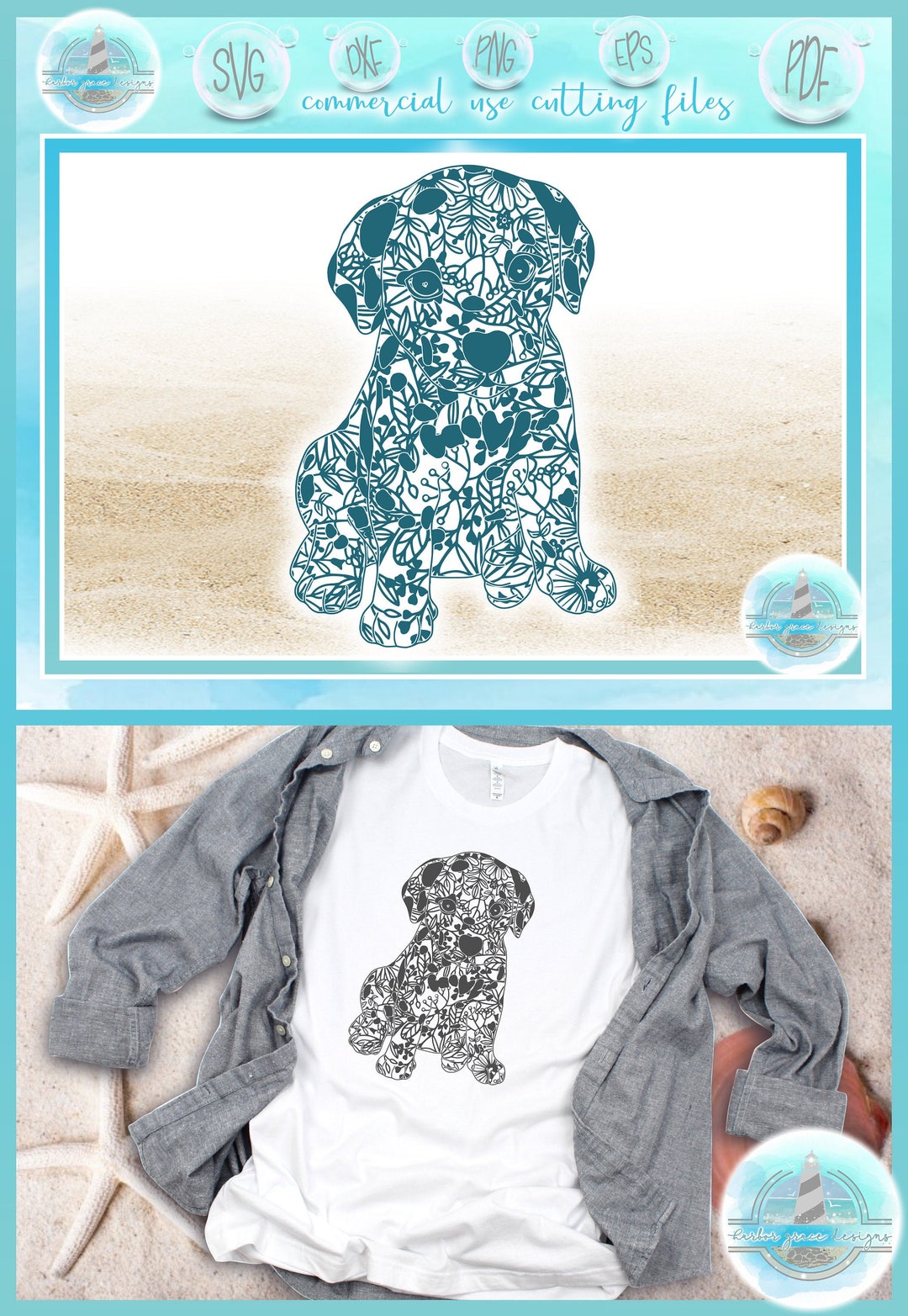 Dalmation Puppy Mandala Zentangle SVG Files for Cricut Silhouette - Dxf ...