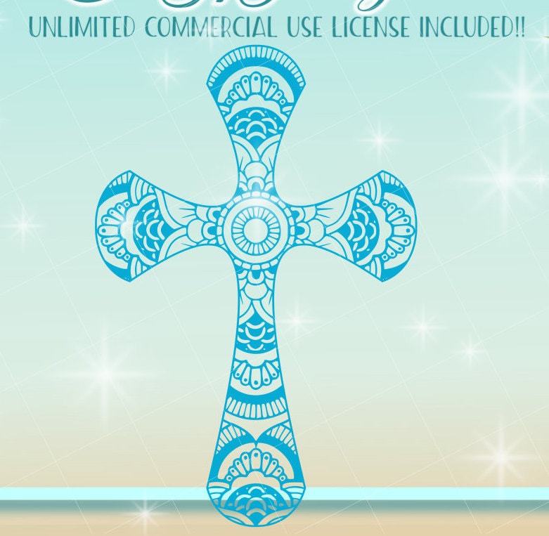 Cross Mandala SVG Files for Cricut Silhouette - Dxf Eps Pdf Png ...