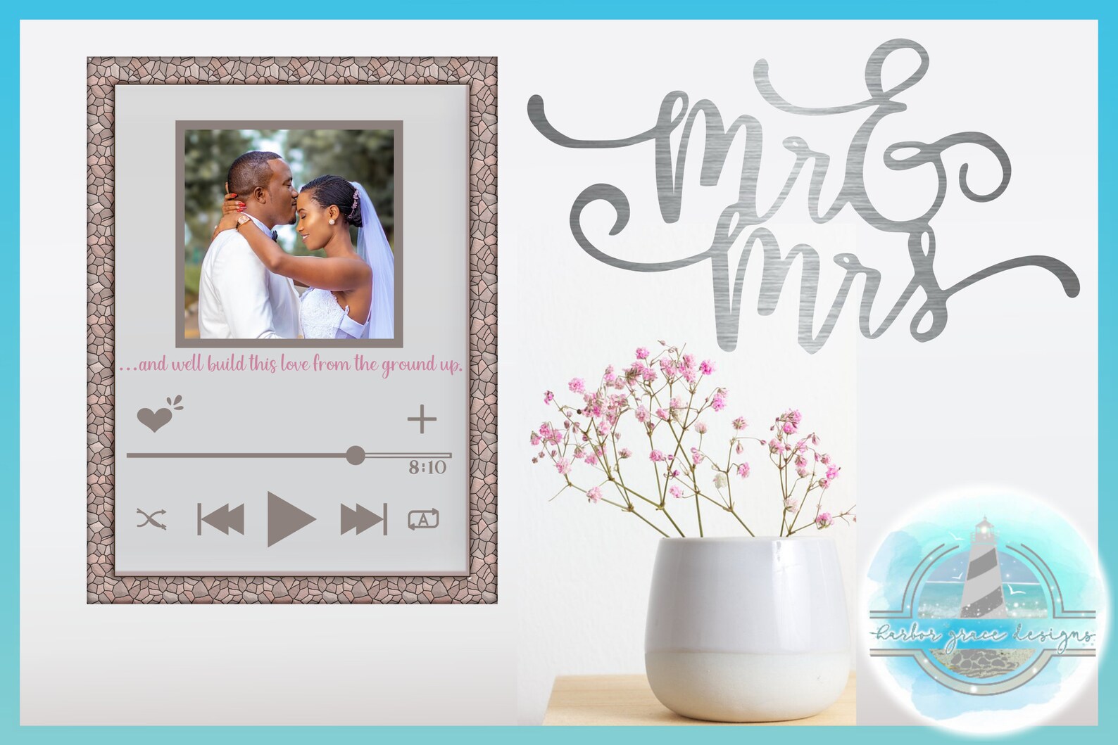 Music Player Frame With Quote SVG Files for Cricut Silhouette | Etsy
