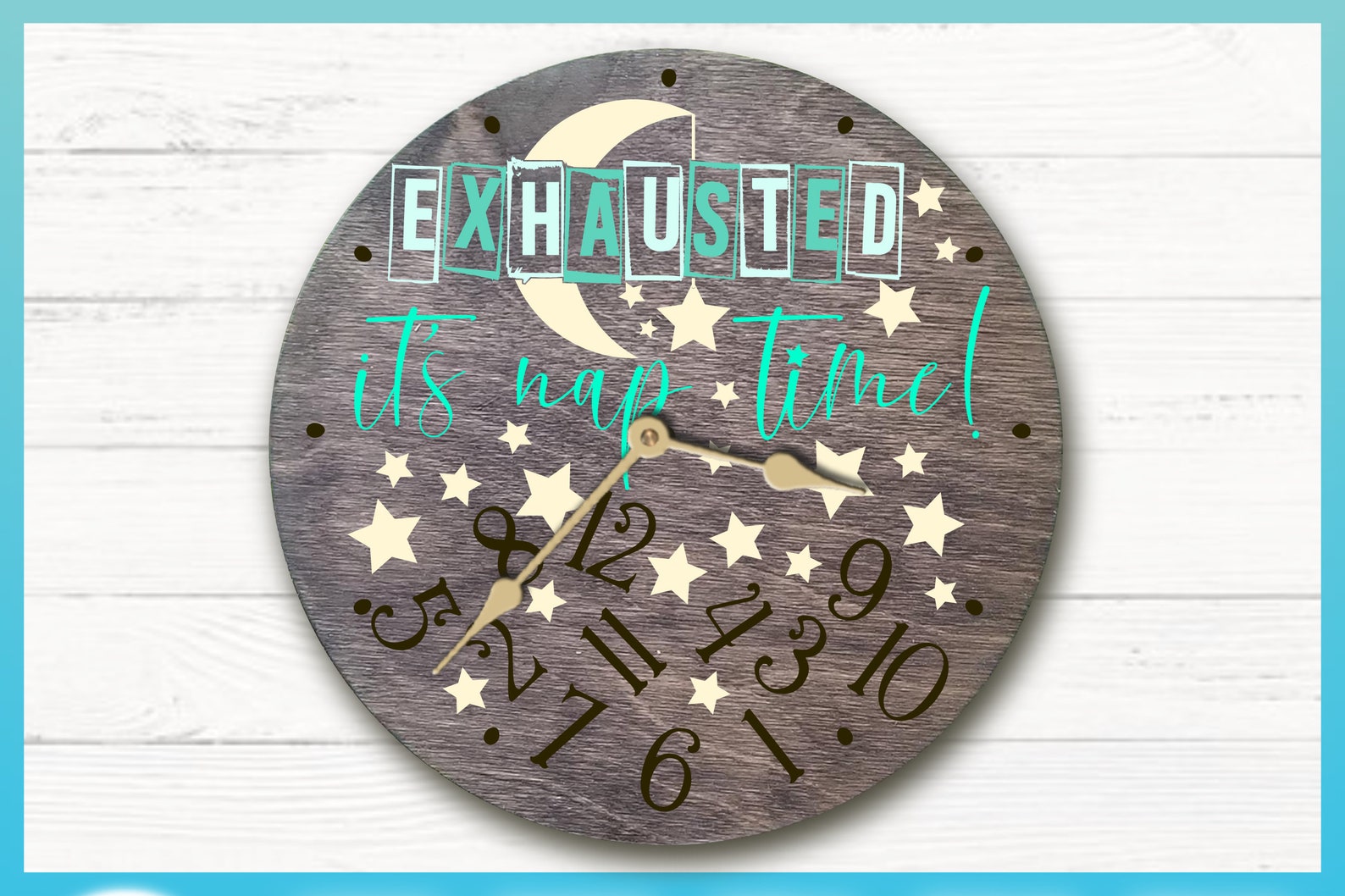 Exhausted It's Nap Time Quote Funny Clock Quote Round - Etsy