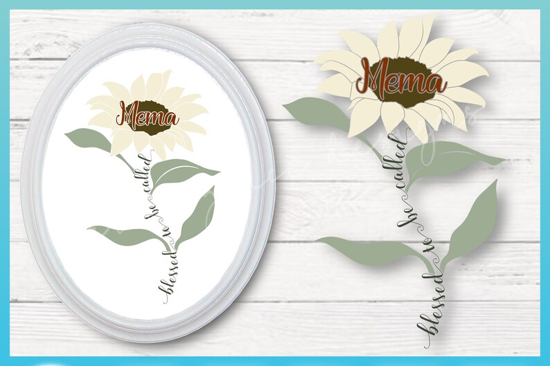 Blessed to Be Called Mema Quote With Sunflower SVG Files for - Etsy