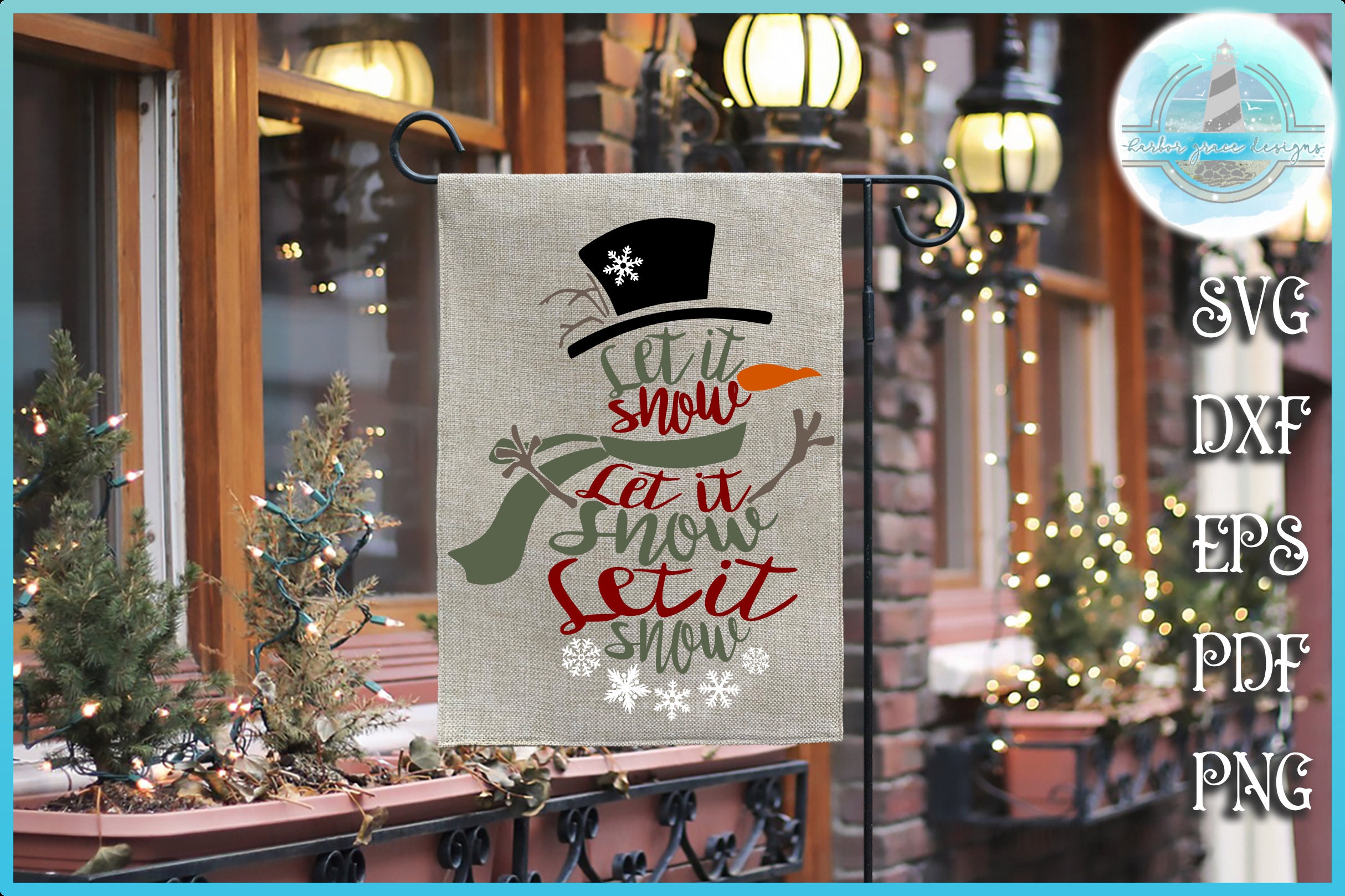 Let It Snow Word Snowman Christmas Winter Holiday SVG Files for Cricut ...