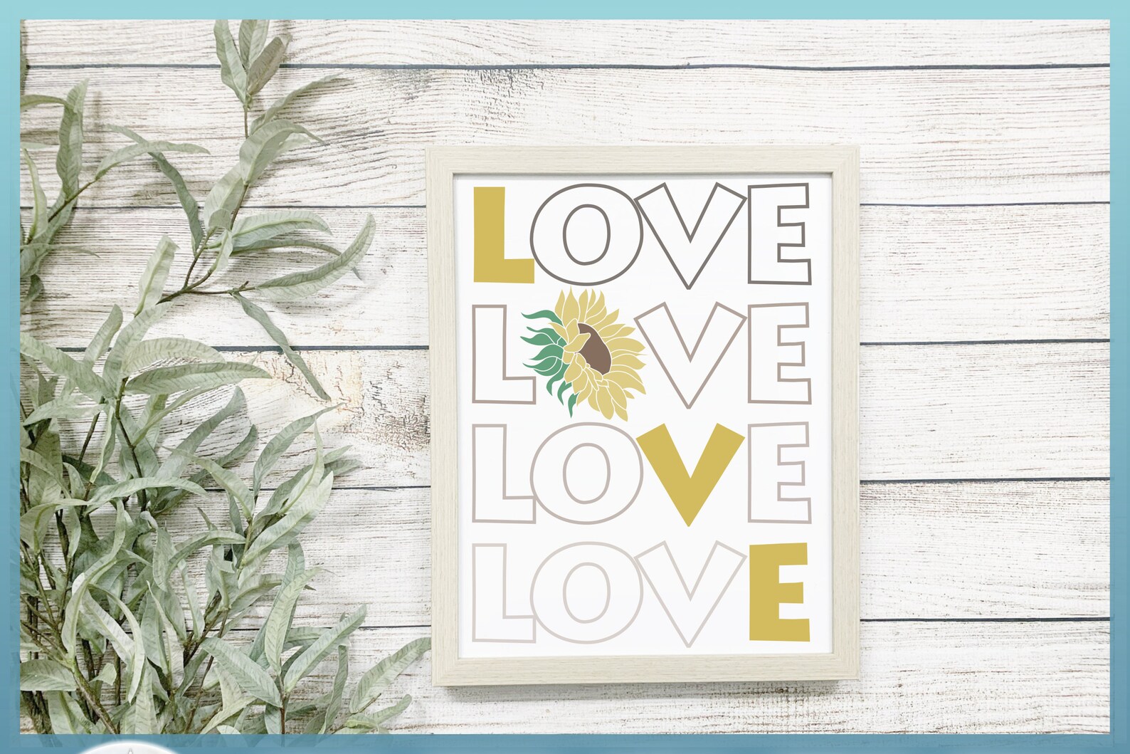 Sunflower LOVE SVG Files for Cricut Silhouette Dxf Eps Pdf - Etsy