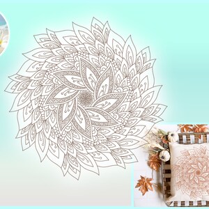 Hand Drawn Leaf Mandala Zentangle SVG Files for Cricut Silhouette - Dxf ...