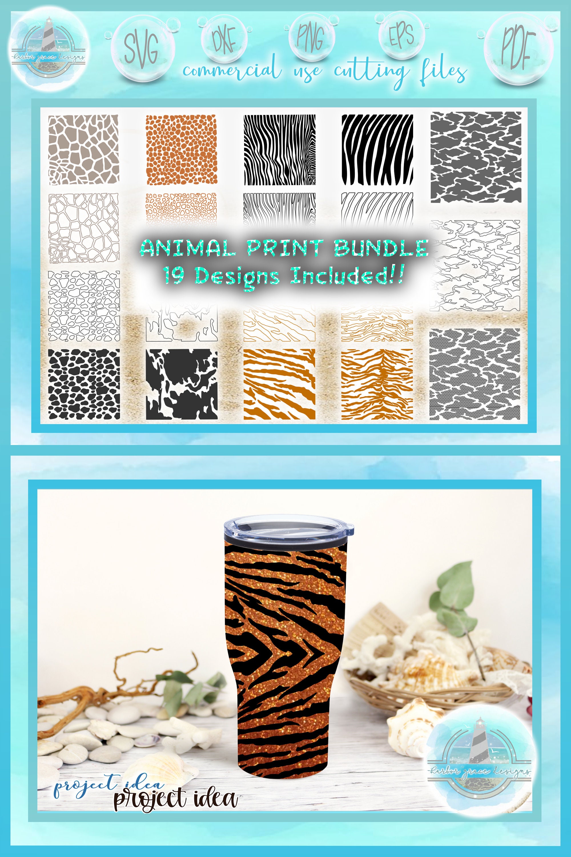 Animal Print Bundle SVG Files for Cricut Silhouette Dxf Eps - Etsy