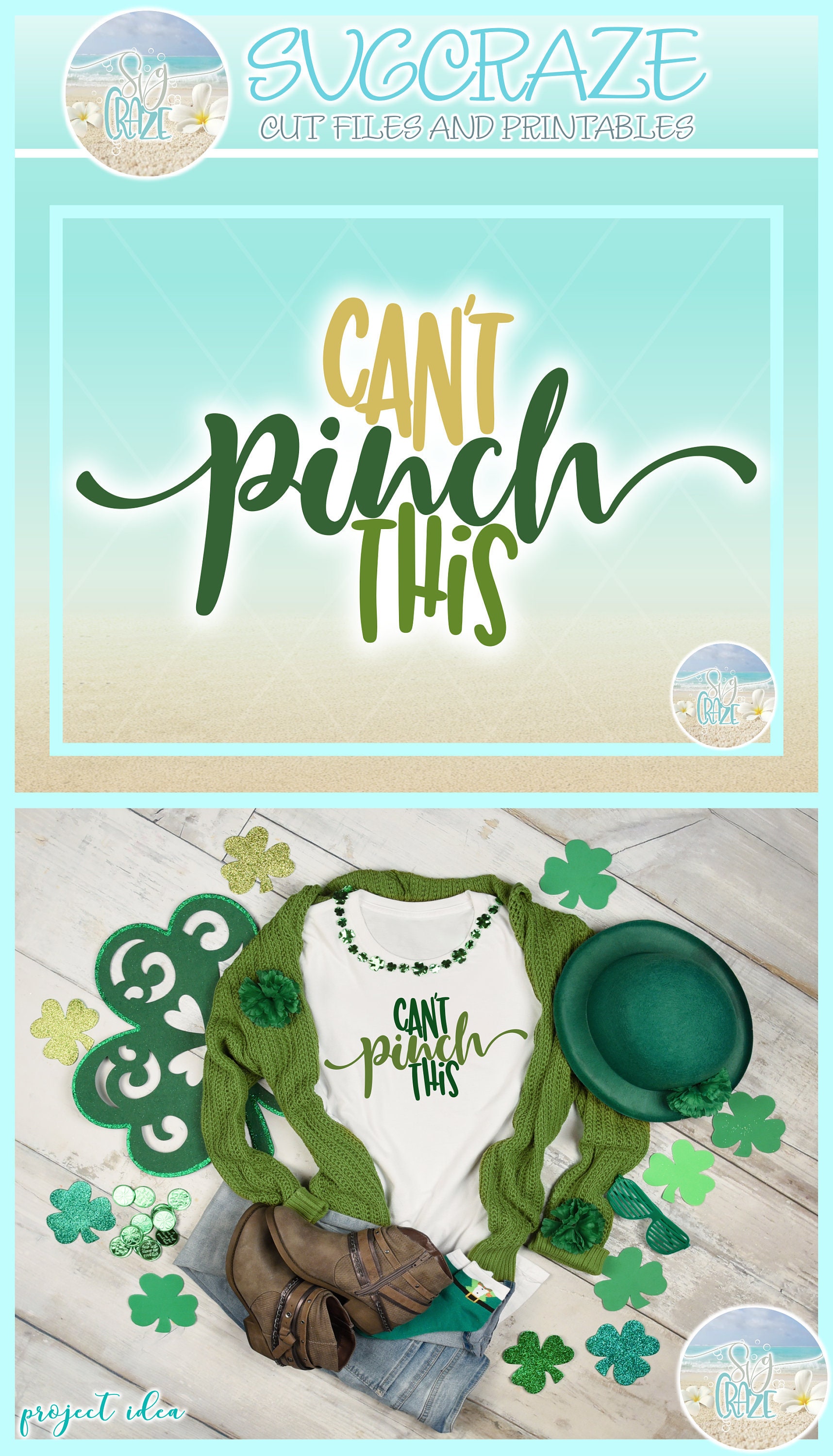 St Patricks Day Cant Pinch This SVG Files for Cricut - Etsy