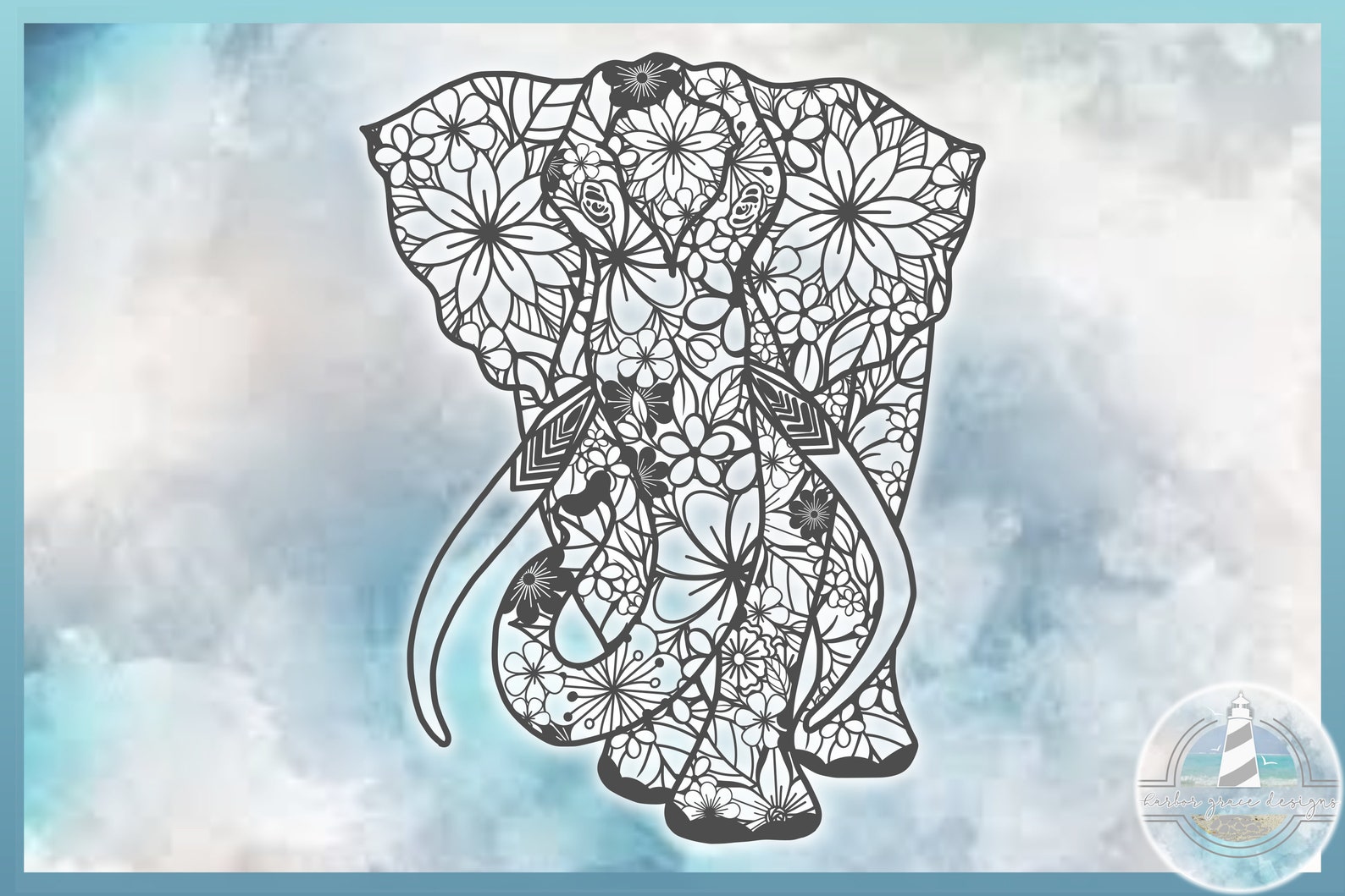 Elephant Mandala SVG Files for Cricut Silhouette - Dxf Eps Pdf Png ...