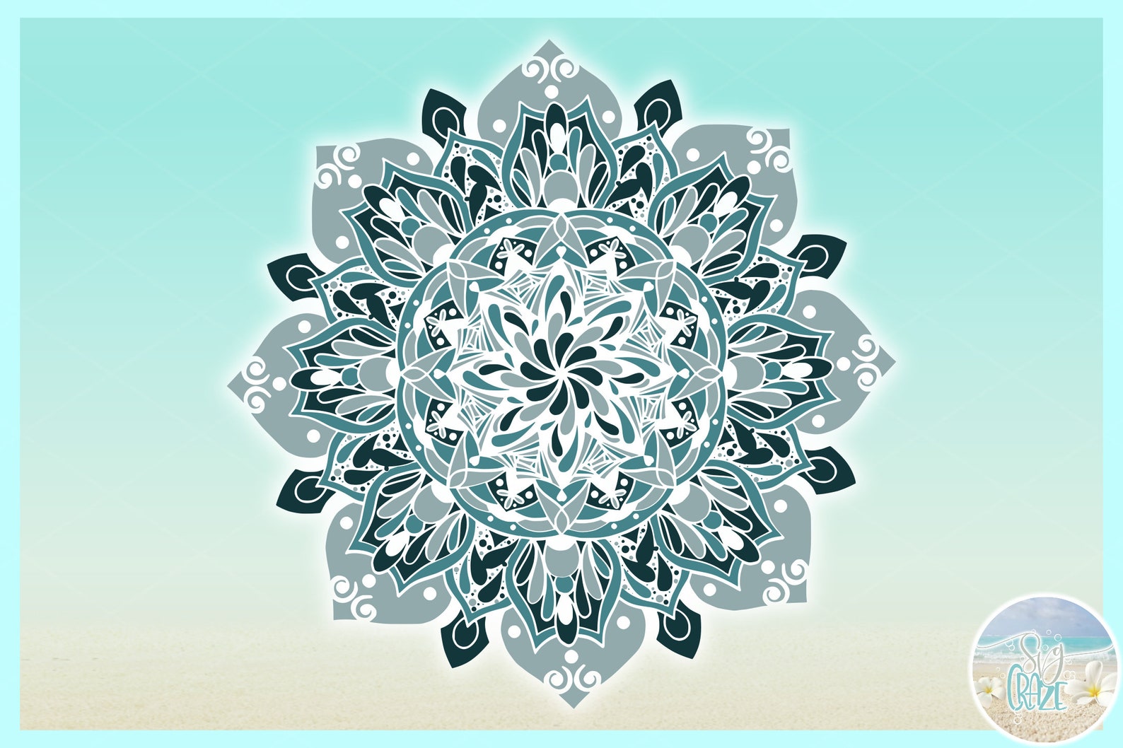 Three Color Multi-color Mandala Zentangle SVG Dxf Eps Pdf PNG | Etsy