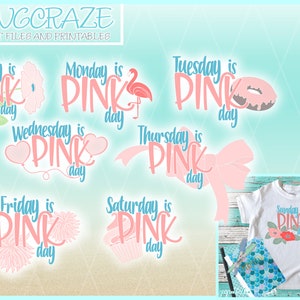 Every Day is Pink Day Quote Bundle SVG Files for Cricut Silhouette ...