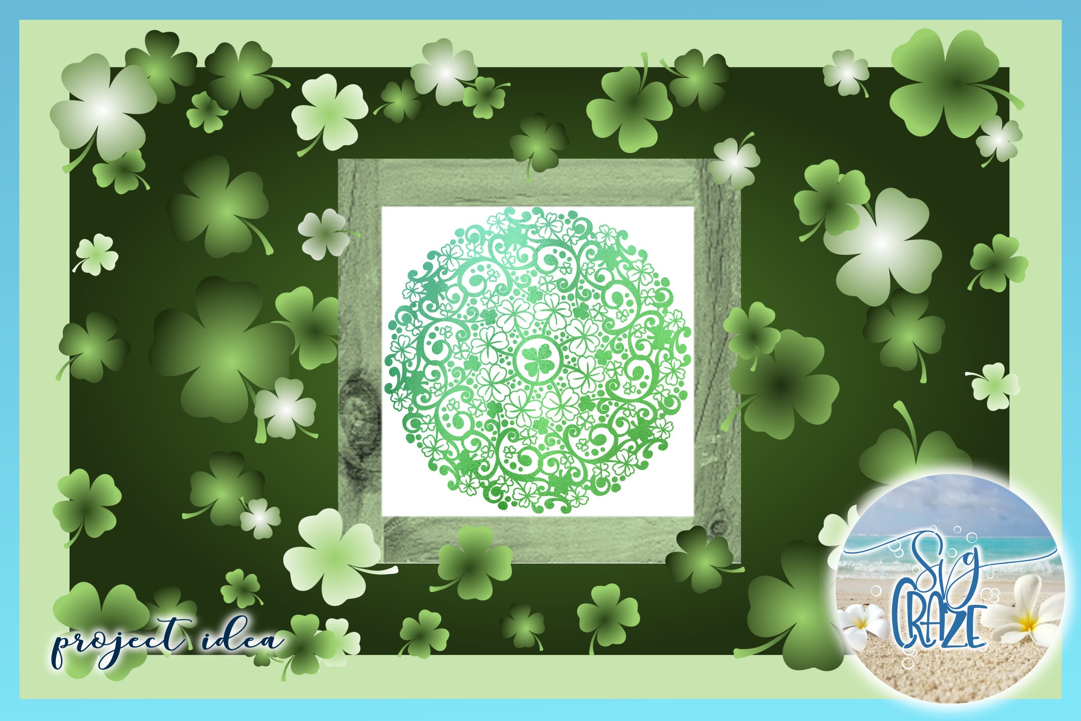 St Patricks Day Clover Mandala SVG Files for Cricut Silhouette - Etsy