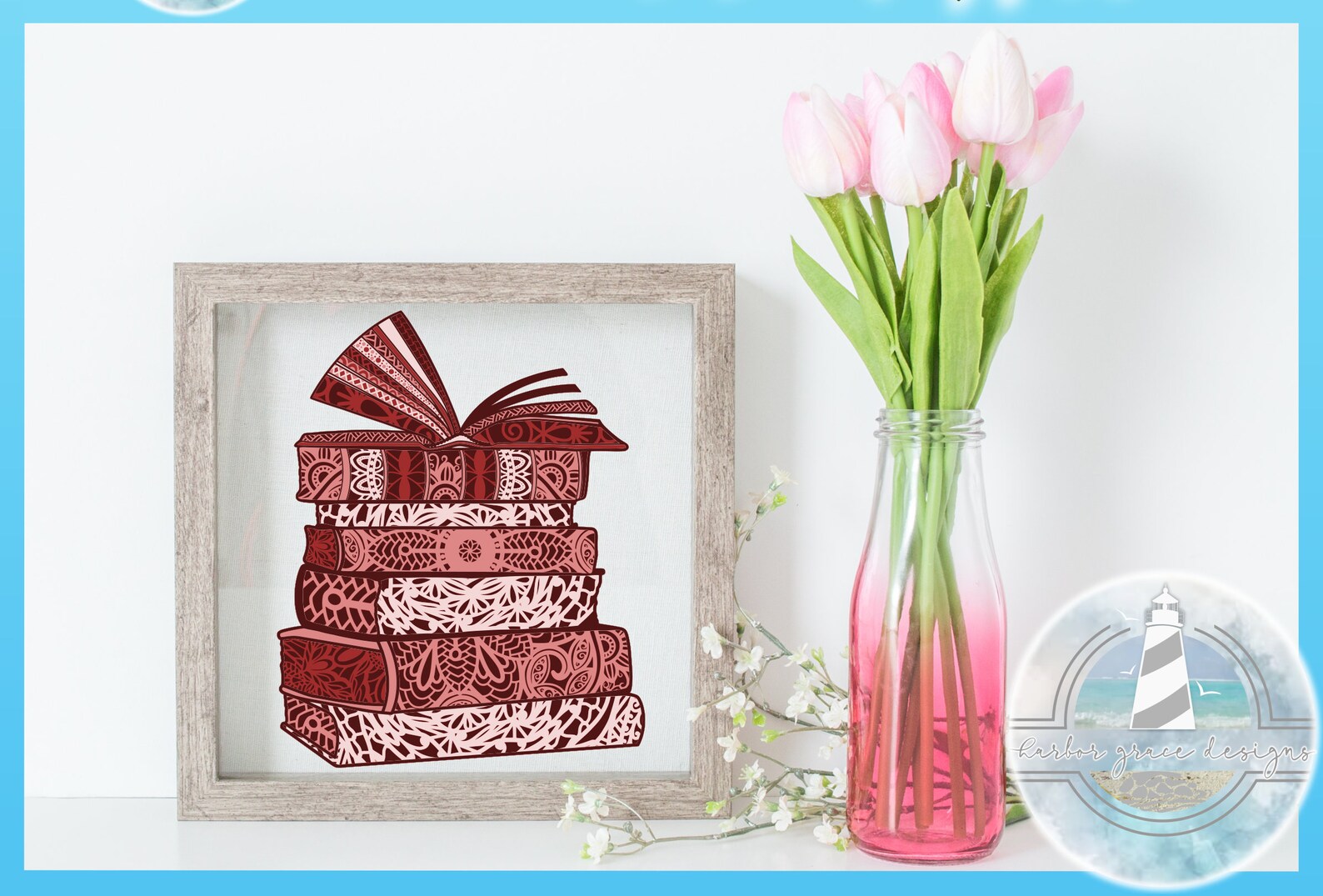 3D Layered Design 3D Stack of Books Mandala SVG Multi - Etsy