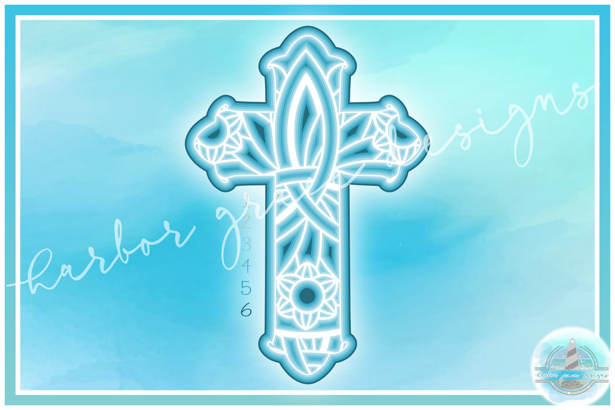 3D Cross Mandala SVG | Christian Religious Layered SVG Files for Cricut ...