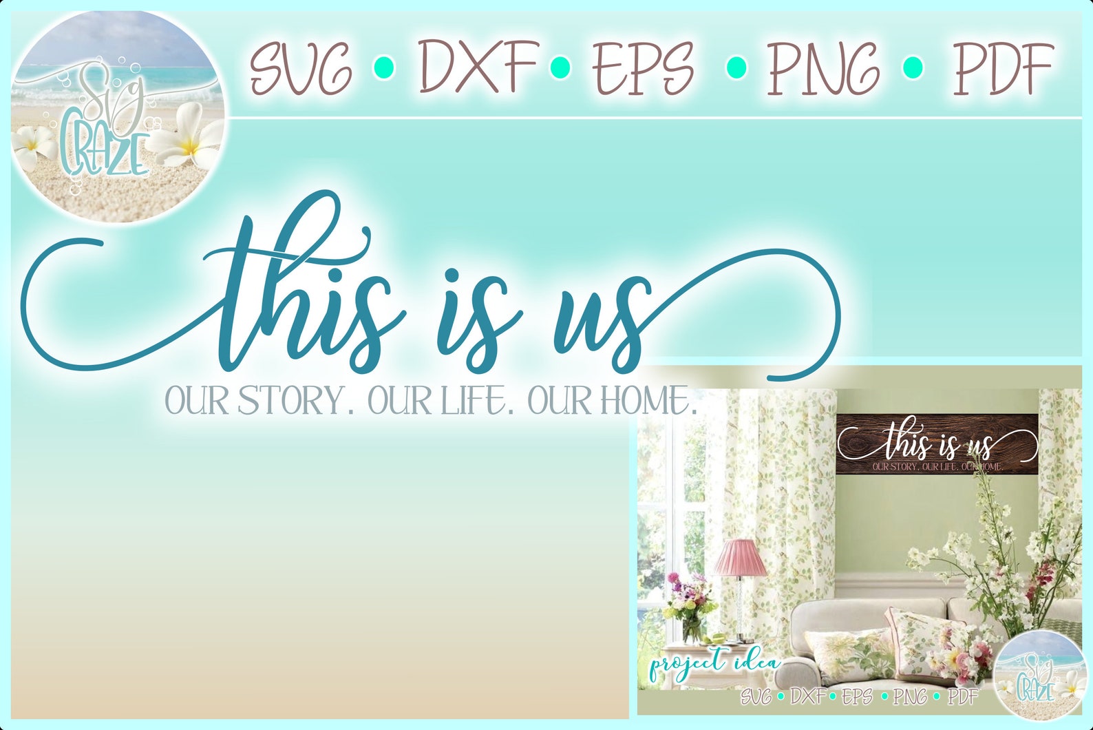 This is Our Story Life Home Us Quote SVG Files for Cricut Silhouette ...