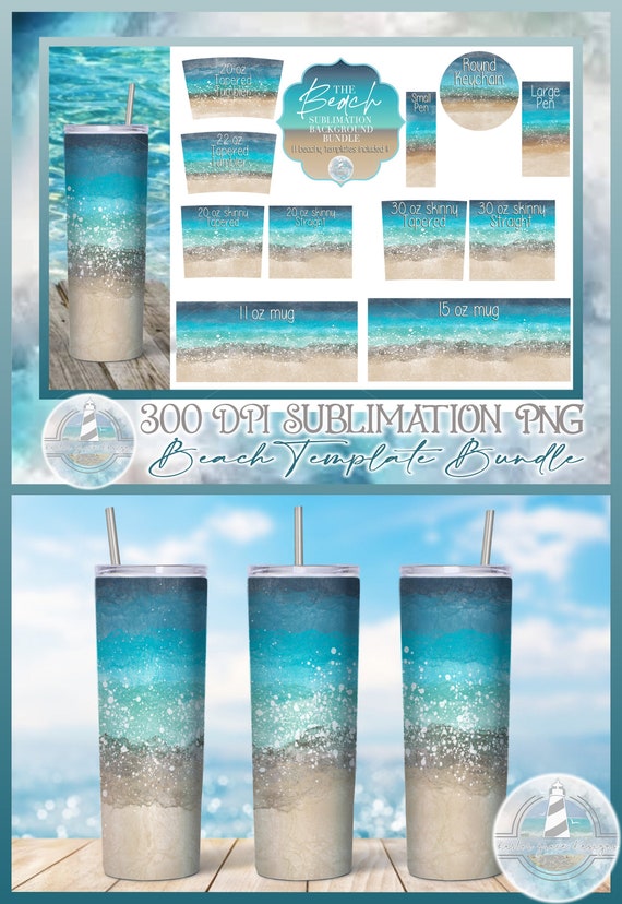 Beach Sublimation Template Bundle 300 Dpi PNG 11 Beach - Etsy