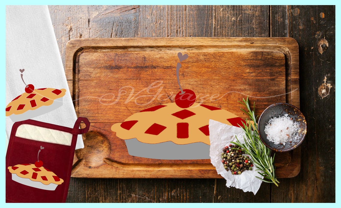 Thanksgiving Cherry Pie SVG Files for Cricut Silhouette - Dxf Eps Pdf ...