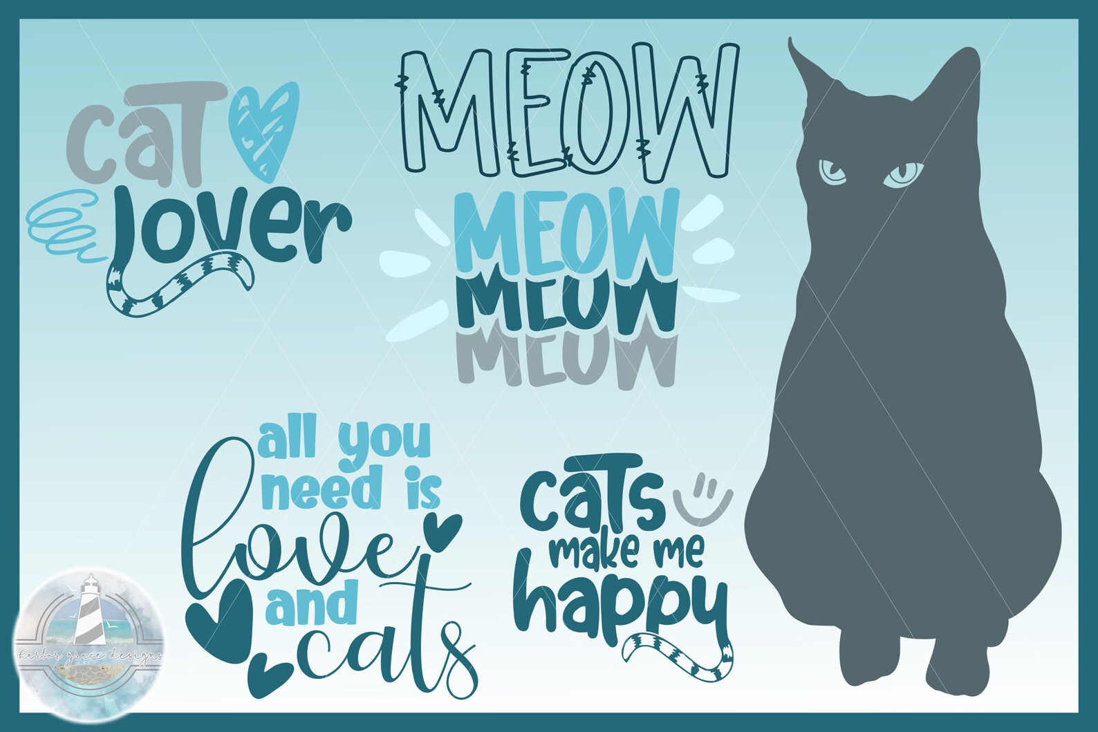 Funny Cats Quotes Bundle SVG Files for Cricut Silhouette Dxf - Etsy
