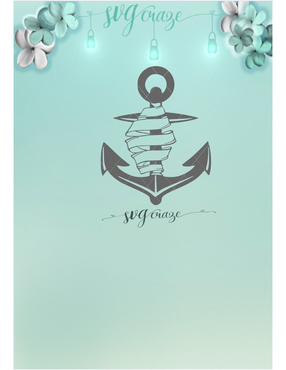 Anchor Banner SVG Files for Cricut Silhouette Sublimation | Etsy