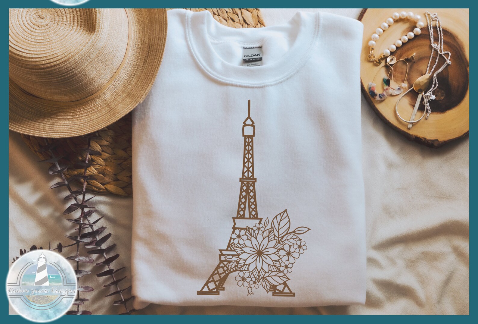 Paris Eiffel Tower Foral Mandala SVG | Floral Mandala Zentangle SVG ...