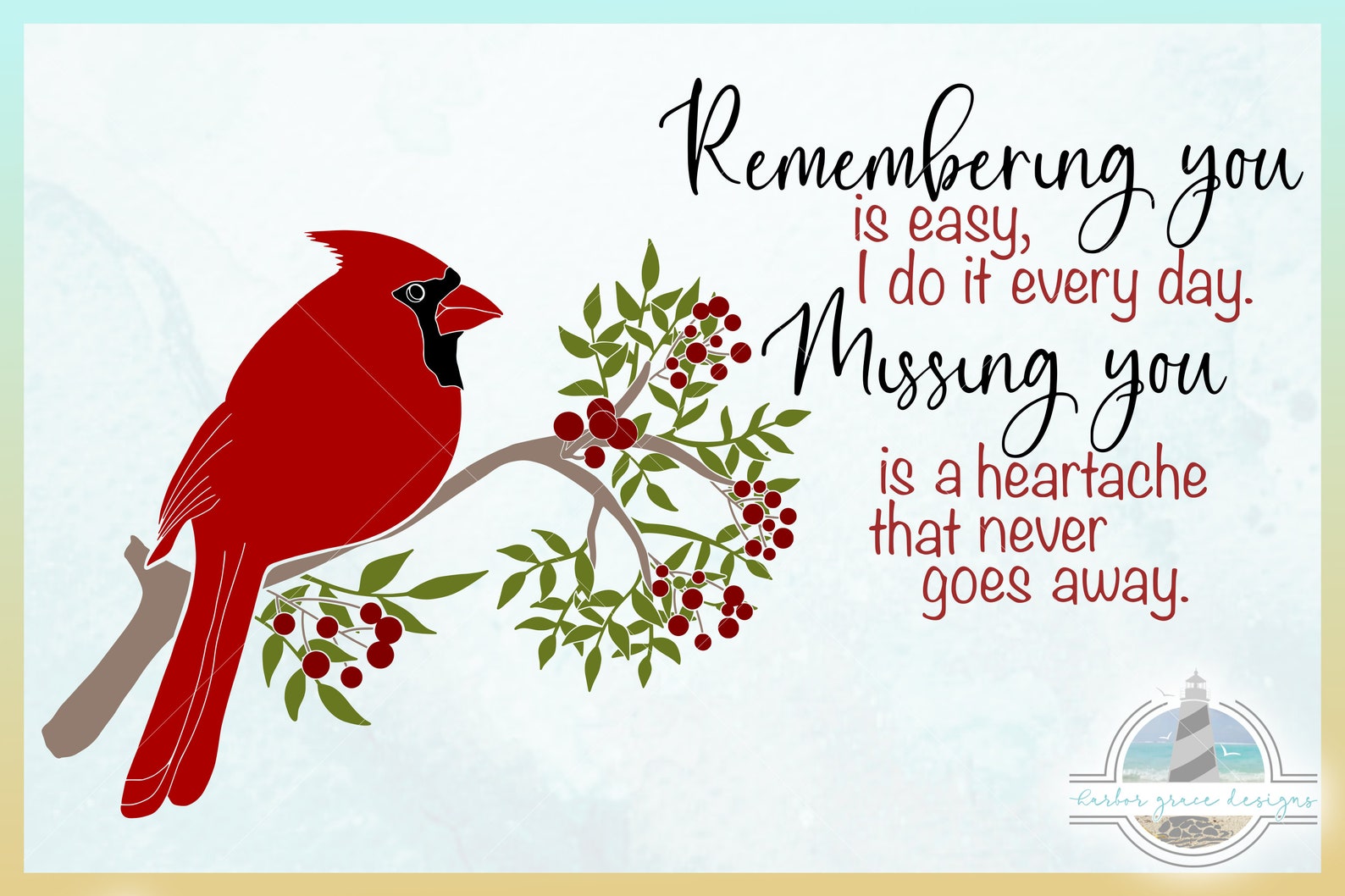 Cardinal Memorial Quote SVG Bundle - Christmas Cardinal SVG - Cardinal ...