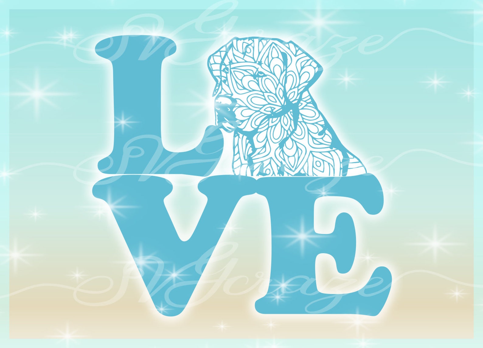 Labrador Mandala Zentangle Bundle SVG Files for Cricut - Etsy