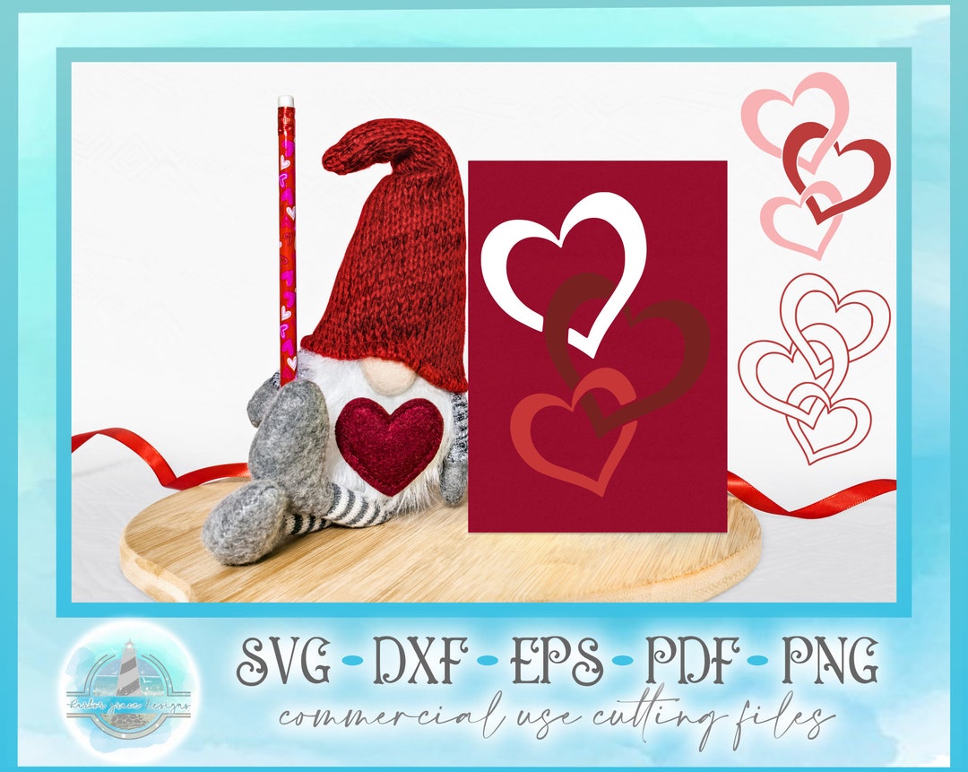 Chain of Hearts SVG Files for Cricut Silhouette - Dxf Eps Pdf Png ...