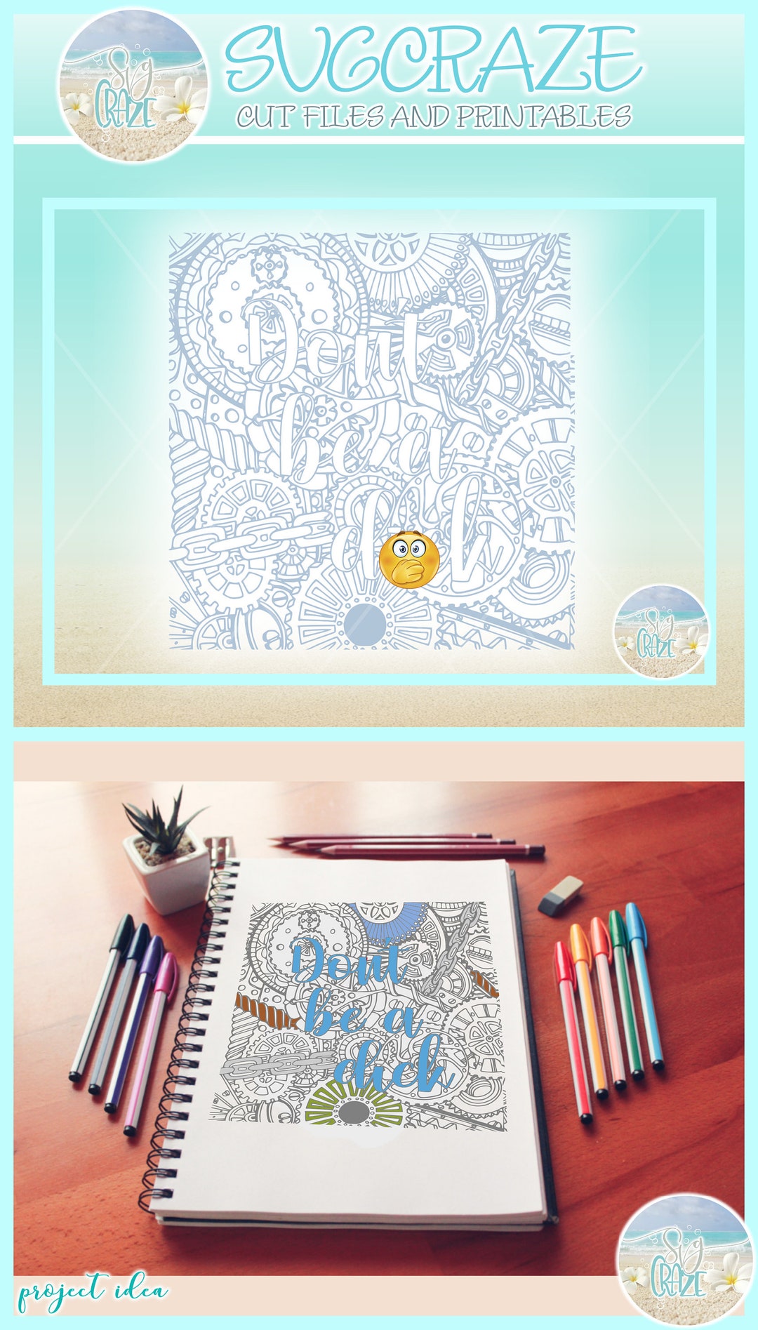 MATURE! Cuss Swear Word Mandala Zentangle SVG Files for Cricut ...