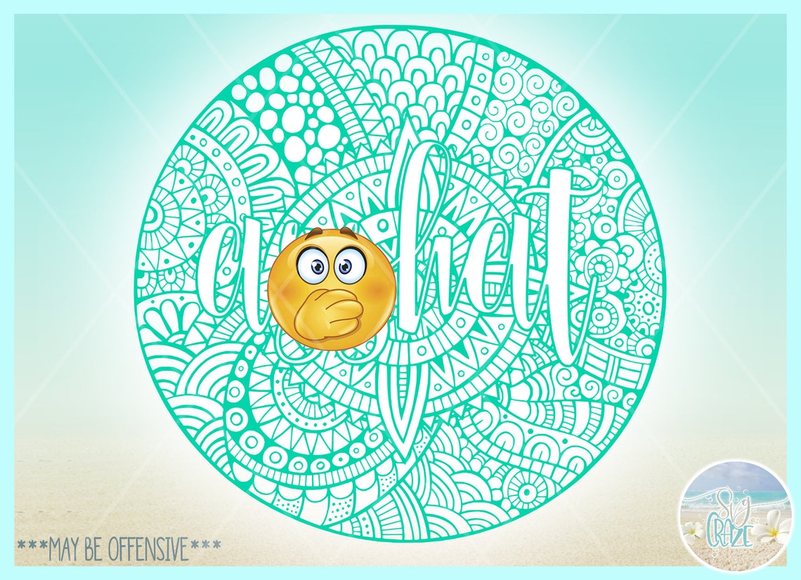 MATURE Cuss Swear Word Mandala Zentangle SVG Files for Cricut | Etsy