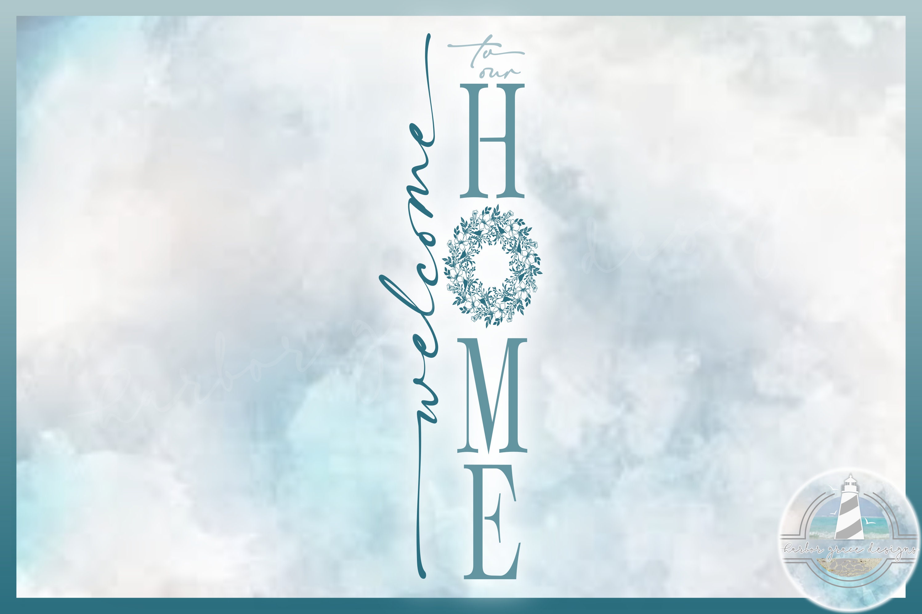 Welcome to Our Home - Tall Vertical Front Porch Sign Quote SVG Dxf Eps ...