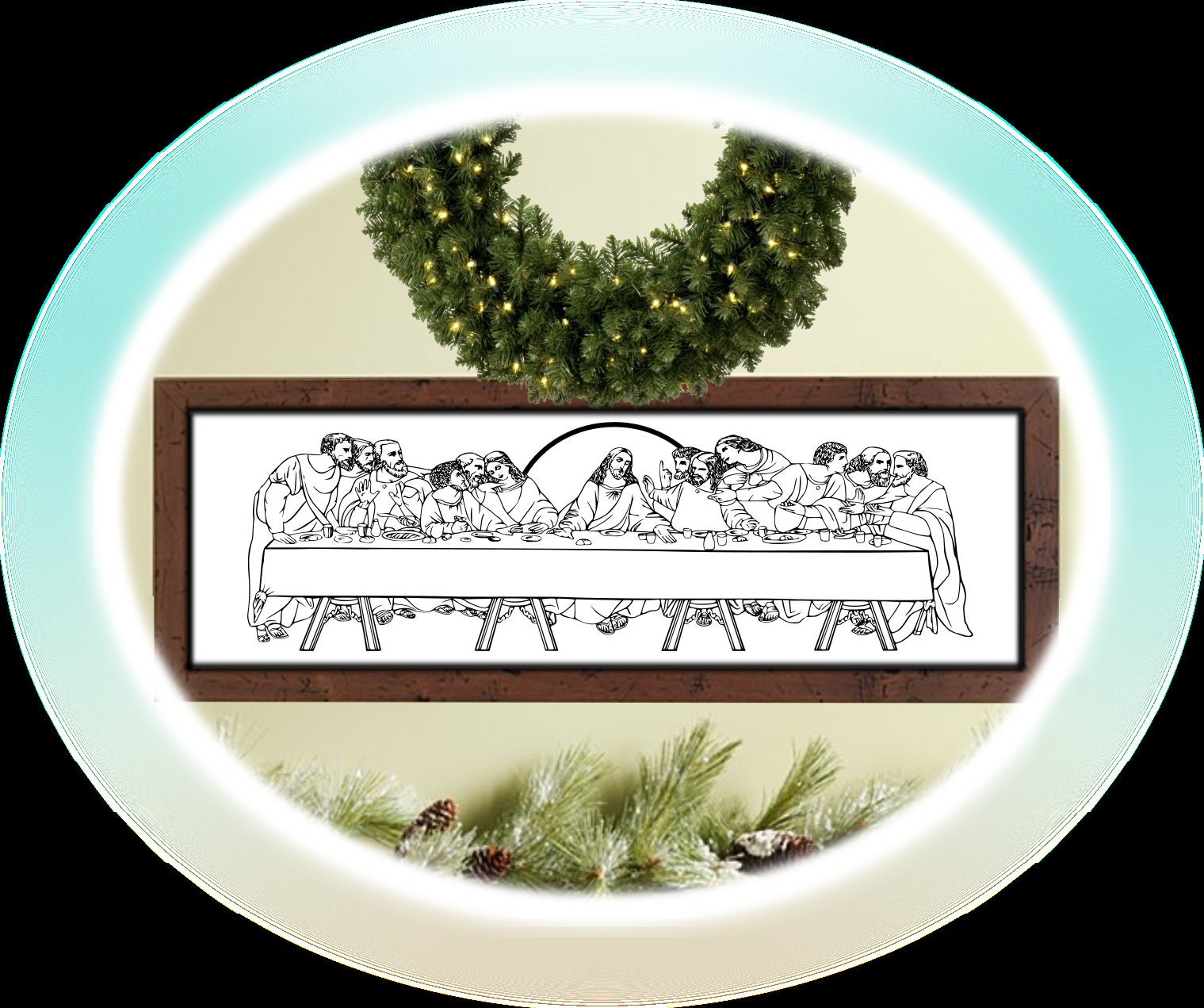 Navidad SVG La Última Cena SVG Dxf Eps Pdf PNG Archivos para | Etsy