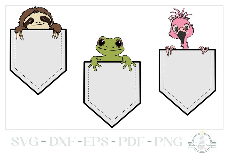 Animal Peeking From Pocket SVG Bundle, Pocket Animal SVG Bundle, Pocket ...