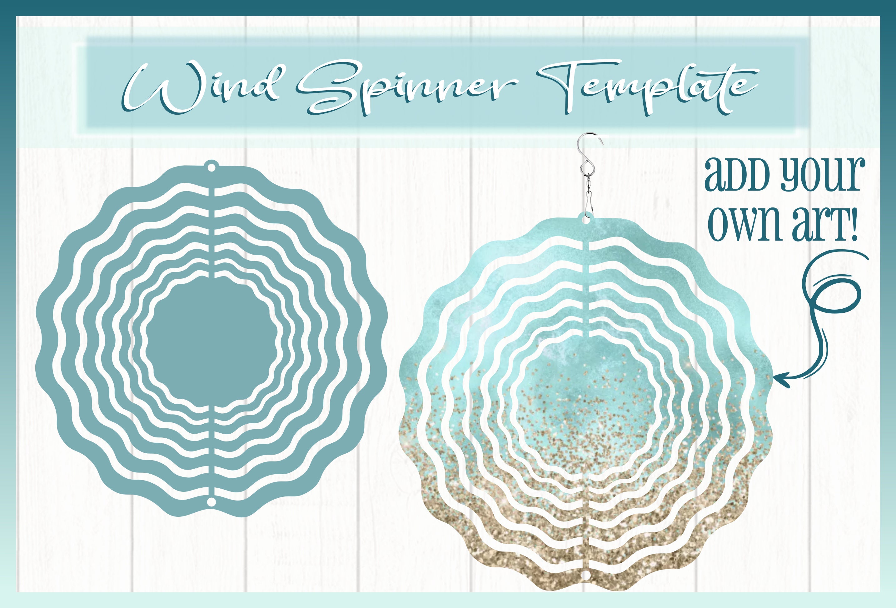 Round Wind Spinner Template Windspinner SVG Hanging Wind - Etsy