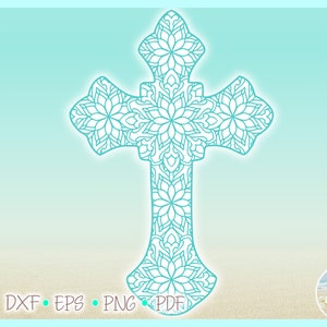 Cross Mandala Zentangle SVG Files for Cricut Silhouette - Dxf Eps Pdf ...
