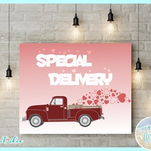 Valentines Day Special Delivery Vintage Antique Truck SVG Files for ...