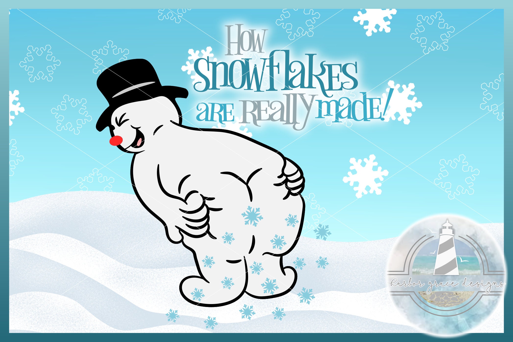 How Snowflakes Are Really Made Snowman Funny Quote SVG Files - Etsy