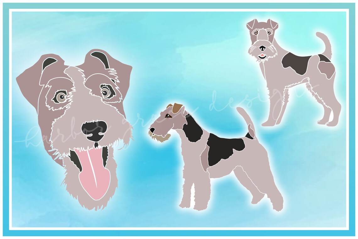 Wire Fox Terrier Mini Bundle Vector SVG Files for Cricut - Etsy
