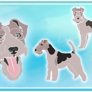 Wire Fox Terrier Mini Bundle Vector SVG Files for Cricut Silhouette ...