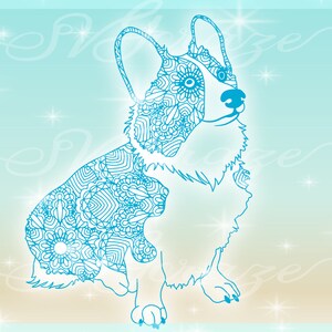 Pembroke Welsh Corgi Mandala Zentangle Bundle SVG Files for Cricut ...
