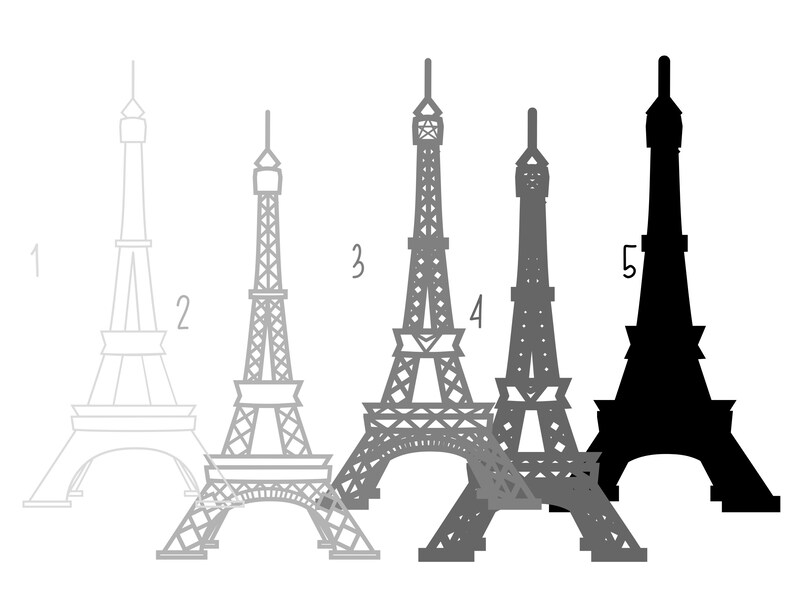 3D Layered Design | Eiffel Tower Paris Mandala SVG File | Multi Layered ...