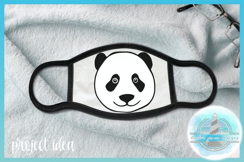 Panda Face Mask SVG Files for Cricut Silhouette Dxf Eps Pdf - Etsy